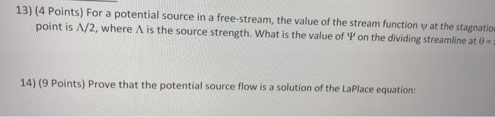 Solved 13) (4 Points) For a potential source in a | Chegg.com