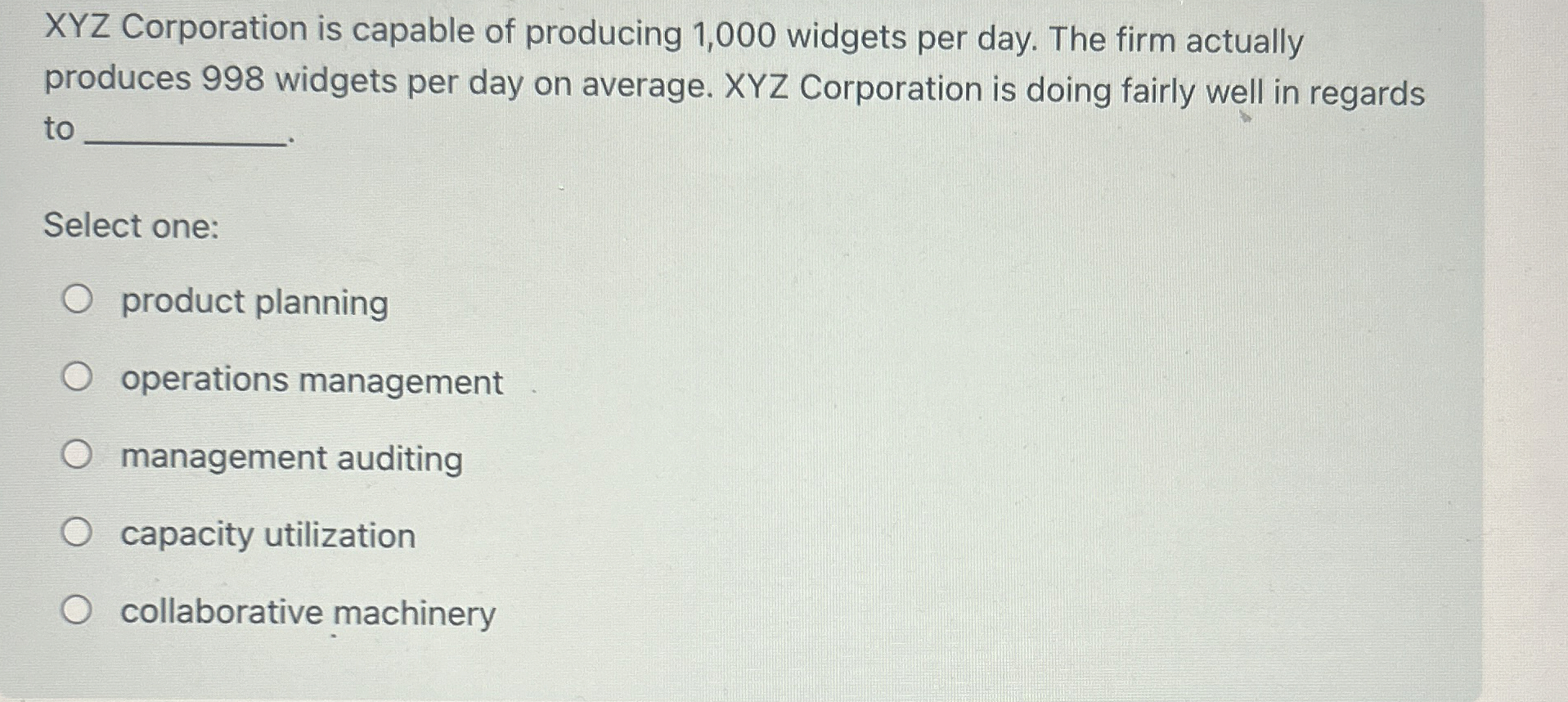 Solved XYZ Corporation is capable of producing 1,000 | Chegg.com