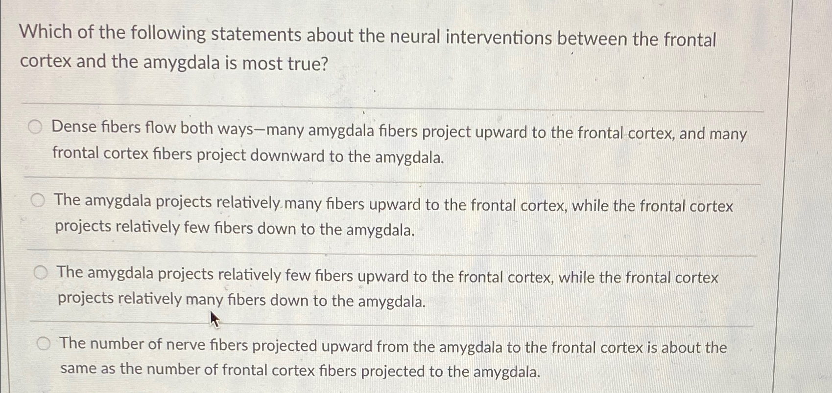 Solved Which of the following statements about the neural | Chegg.com