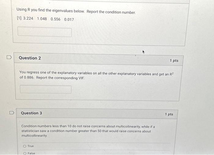 Solved Using R you find the eigenvalues below. Report the | Chegg.com