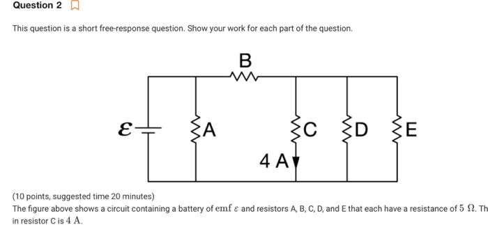 Solved A Calculate The Current Through Resistor B B