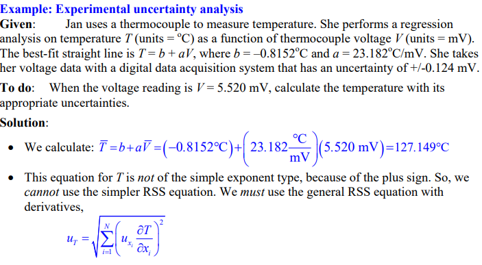 Solved Example: Experimental uncertainty analysisGiven: Jan | Chegg.com