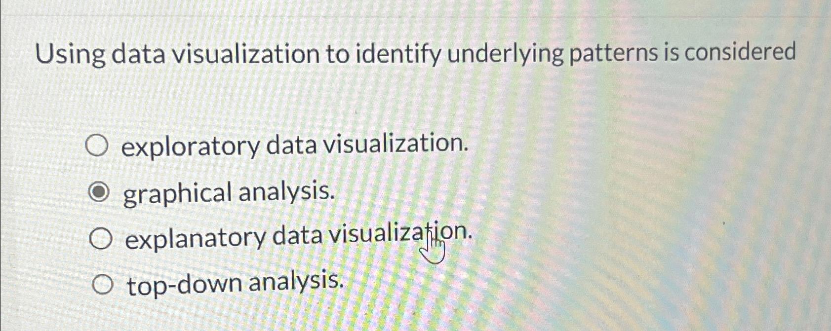 Solved Using data visualization to identify underlying | Chegg.com Solved Using data visualization to identify underlying | Chegg.com