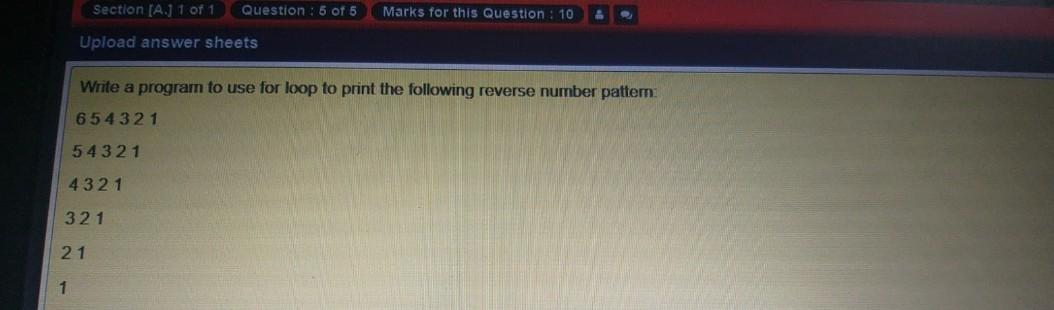 Solved Section (A.) 1 of 1 Question : 5 of 5 Marks for this | Chegg.com