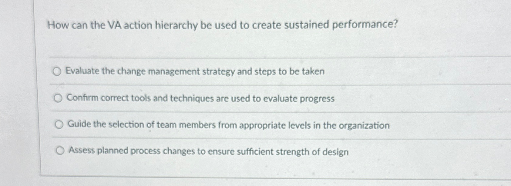 Solved How can the VA action hierarchy be used to create | Chegg.com