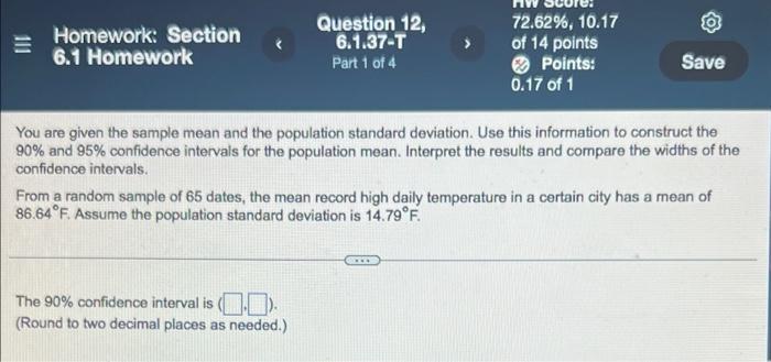 Solved Homework Section 6 1 Homework Question 11 6 1 36 T