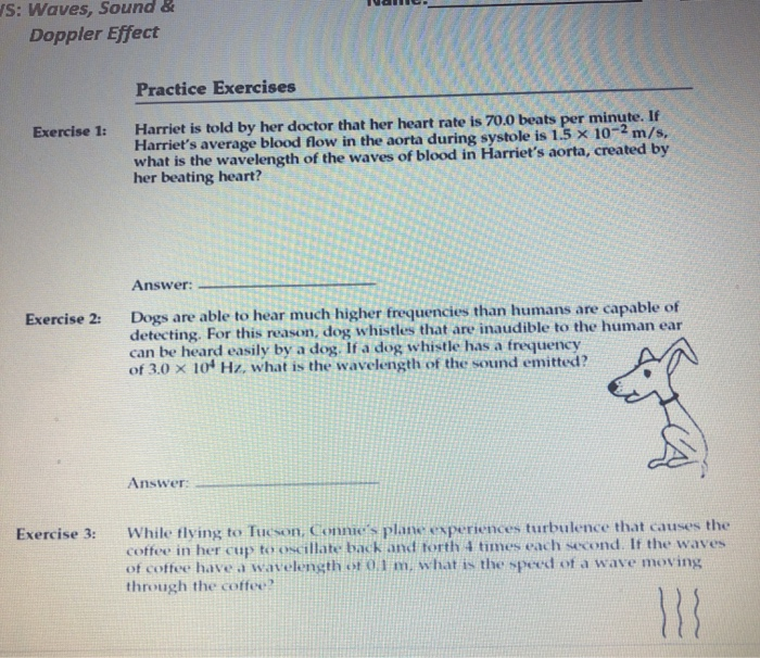 Solved 5. Waves, SUURU Doppler Effect Practice Exercises | Chegg.com