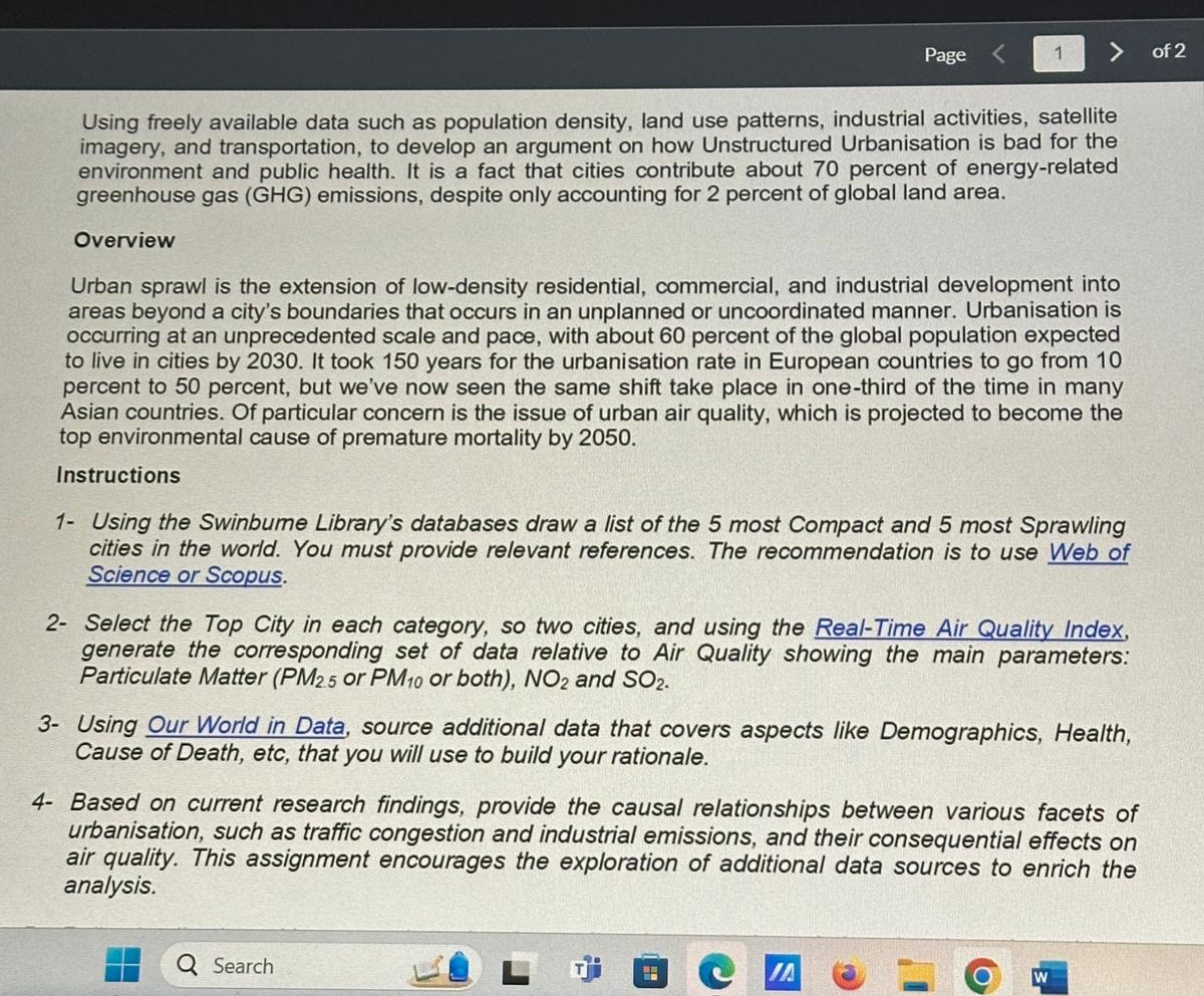 Solved Page1of 2Using freely available data such as | Chegg.com