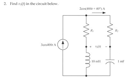 Find vs(t) in the circuit below. | Chegg.com