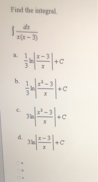 Solved Find the integral. x(x - 3) | Chegg.com
