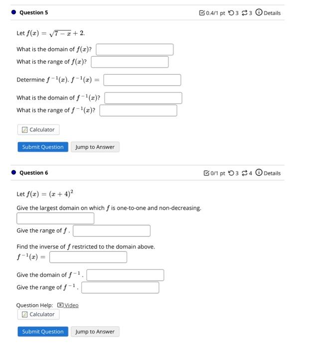 Solved Let f(x)=7−x+2. What is the domain of f(x) ? What is | Chegg.com