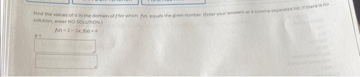 Solved Find the values of a in the domain of f for which fa) | Chegg.com