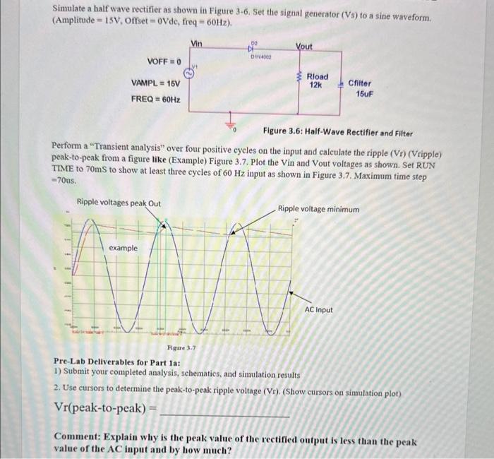 Solved Part 2: Simulate a full-wave bridge voltage regulator | Chegg.com