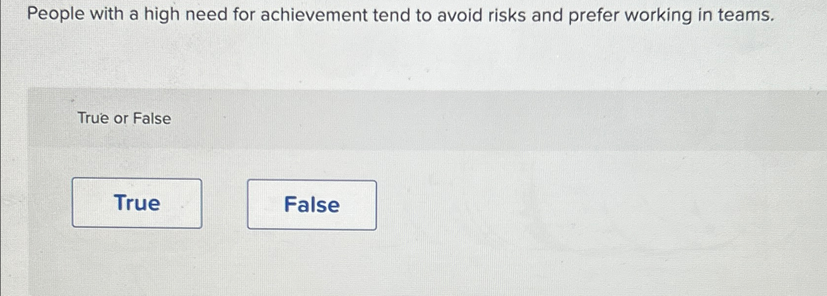 Solved People with a high need for achievement tend to avoid | Chegg.com