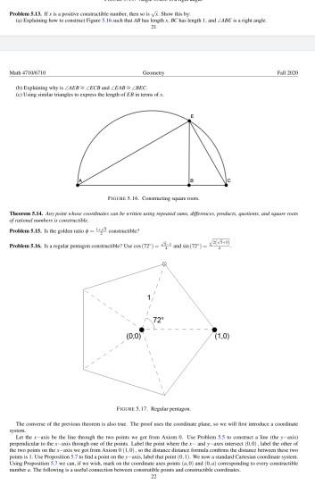 Solved Problem 5.13. If x is a positive constructible | Chegg.com