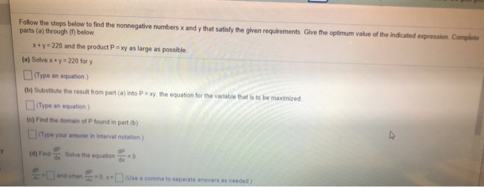 Solved Follow the steps below to find the nonnegative | Chegg.com