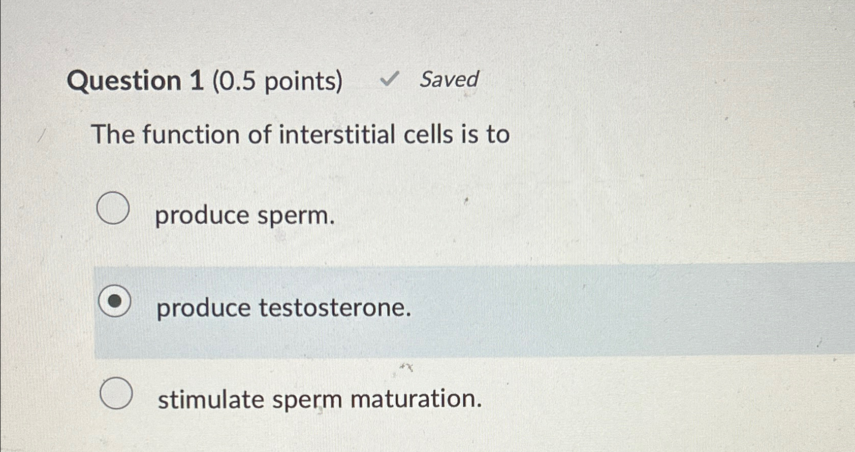 Solved Question 1 ( 0.5 ﻿points) ﻿SavedThe function of | Chegg.com