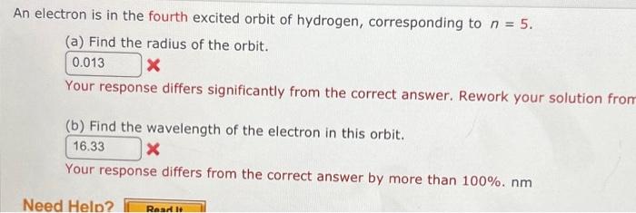 Solved An Electron Is In The Fourth Excited Orbit Of