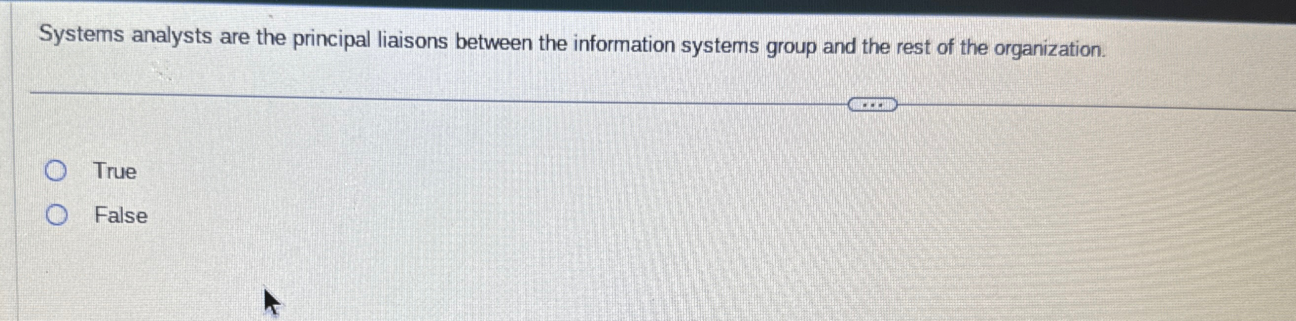 Solved Systems analysts are the principal liaisons between | Chegg.com