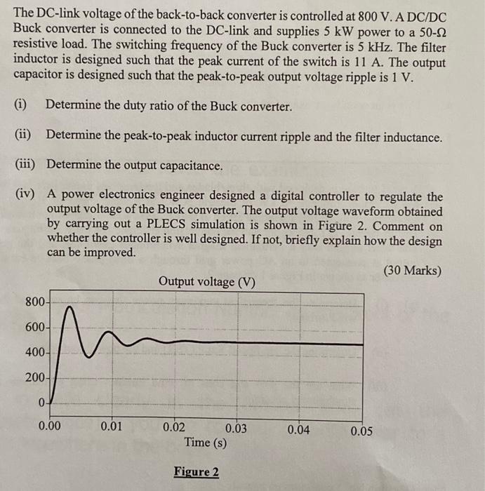Solved The DC-link voltage of the back-to-back converter is | Chegg.com