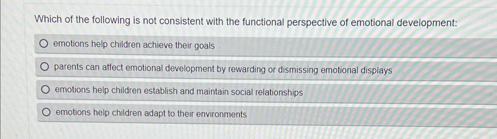 Solved Which of the following is not consistent with the | Chegg.com
