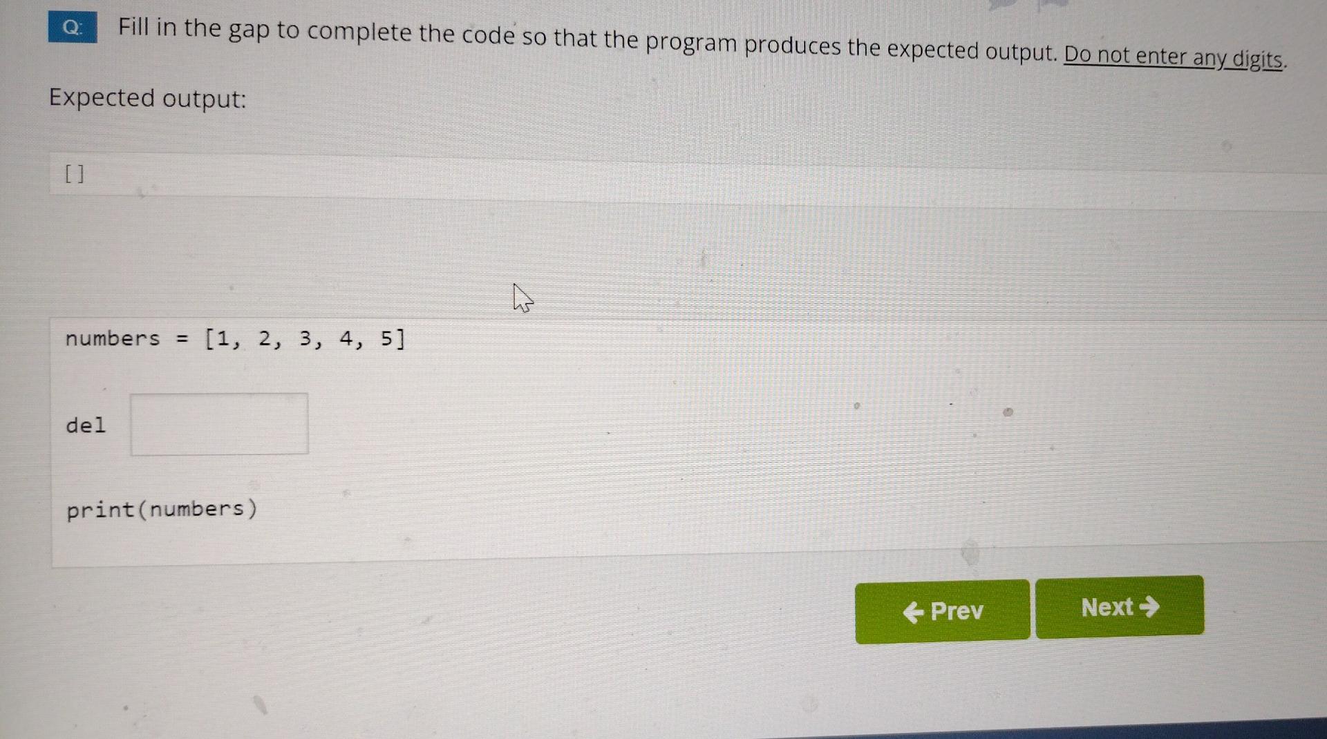 Solved Fill in the gap to complete the code so that the | Chegg.com