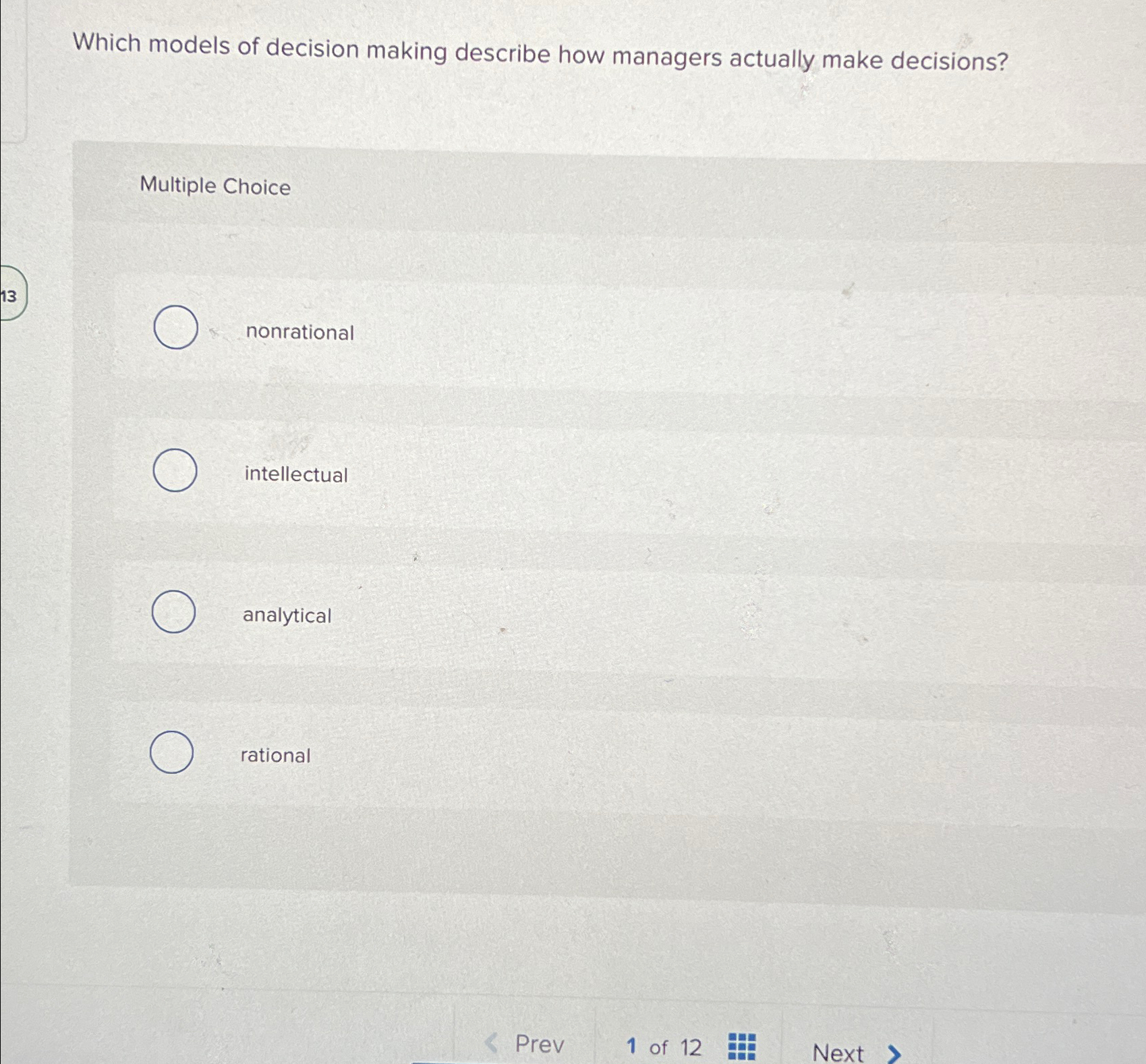 Solved Which models of decision making describe how managers | Chegg.com