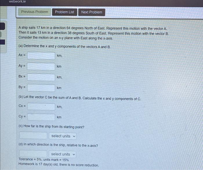 Solved webwork.ie Previous Problem Problem List Next Problem | Chegg.com