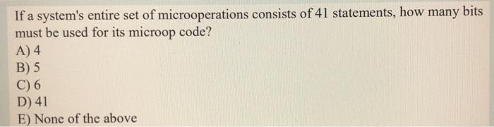 Solved If a system's entire set of microoperations consists | Chegg.com