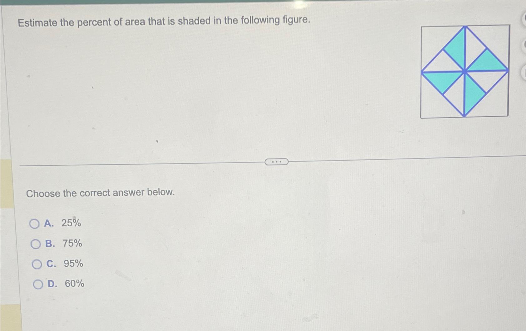 Solved Estimate the percent of area that is shaded in the | Chegg.com