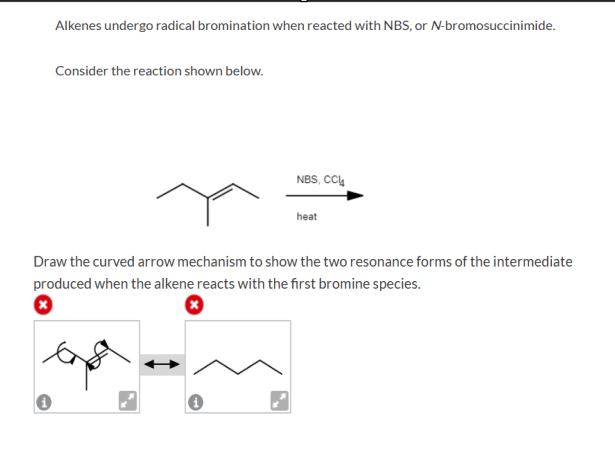 Solved Alkenes undergo radical bromination when reacted with | Chegg.com