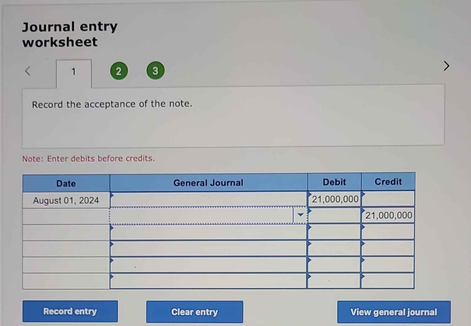 Solved Journal entry worksheet Note: Enter debits before | Chegg.com