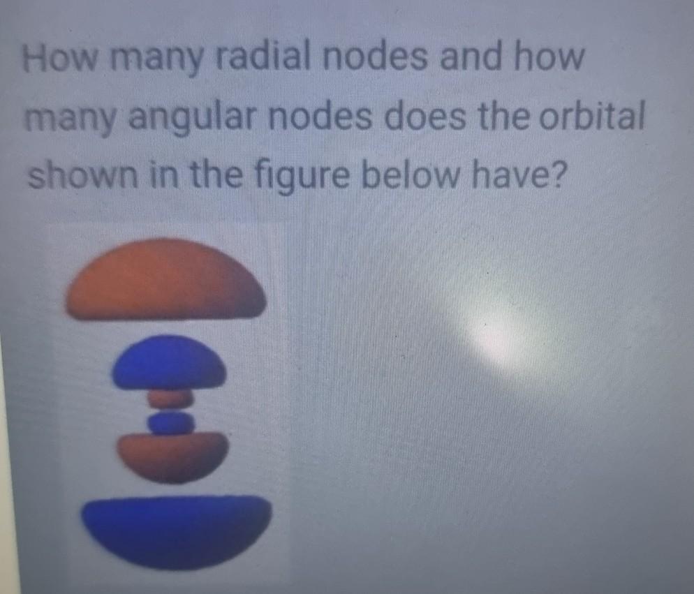 Solved How many radial nodes and how many angular nodes does | Chegg.com