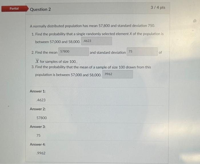 Solved A normally distributed population has mean 57,800 and | Chegg.com