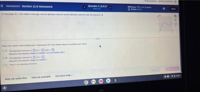 Solved A00011 Homework: Section 11.5 Homework Question 3, | Chegg.com