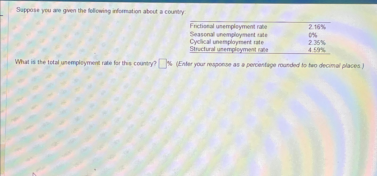 Solved Suppose you are given the following information about | Chegg.com