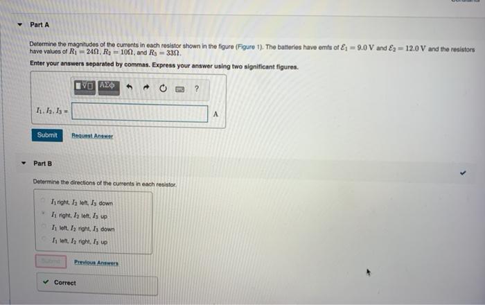 Solved Figure 1 of 1 R1 & R2 E2- R3 Copyright © 2021 Part | Chegg.com