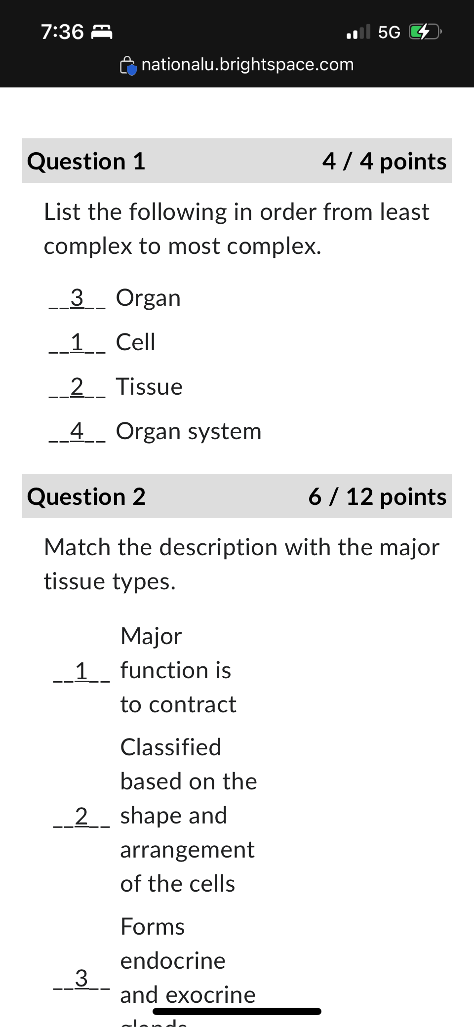 Solved Anatomy and physiology lab 210a Question 1List the | Chegg.com