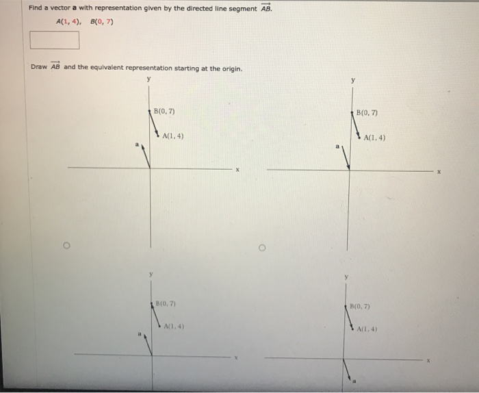Solved Find A Vector A With Representation Given By The