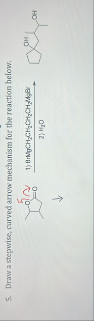 Solved Draw a stepwise, curved arrow mechanism for the | Chegg.com
