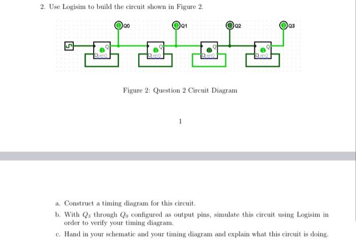 2. Use Logisim to build the circuit shown in Figure | Chegg.com