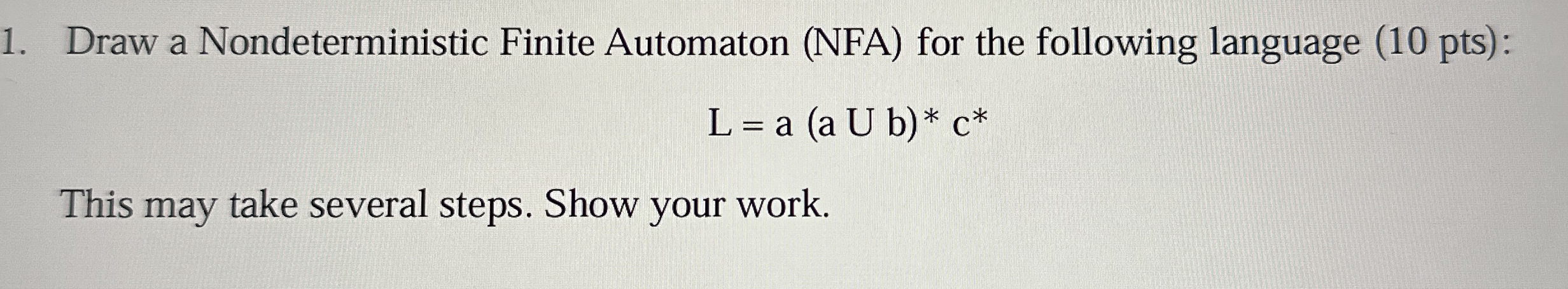 Solved Draw a Nondeterministic Finite Automaton (NFA) ﻿for | Chegg.com