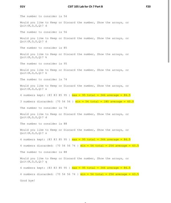 Solved 01V CSIT 105 Lab for Ch 7 Part 8 F20 Overview This | Chegg.com