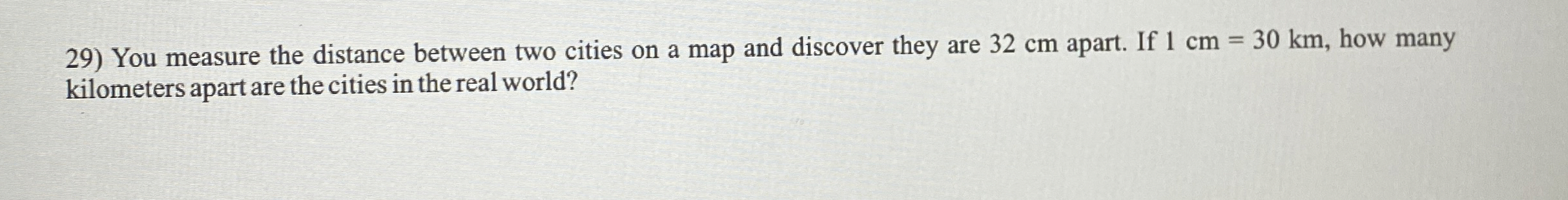 Solved You measure the distance between two cities on a map | Chegg.com