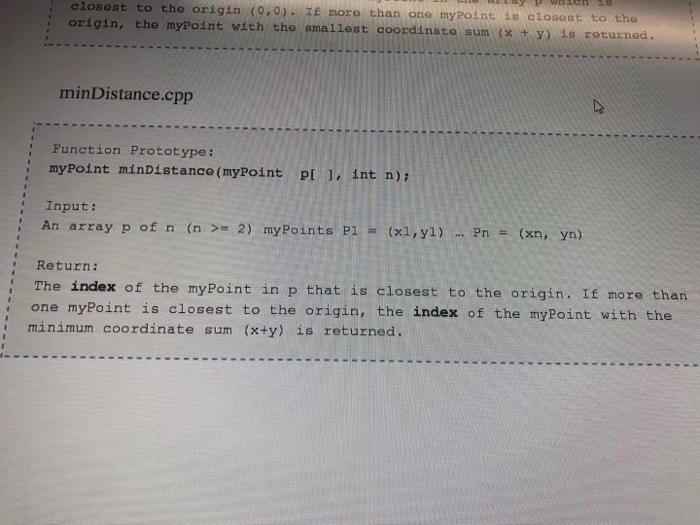 Solved Assignment Part One Write a myPoint class with the | Chegg.com
