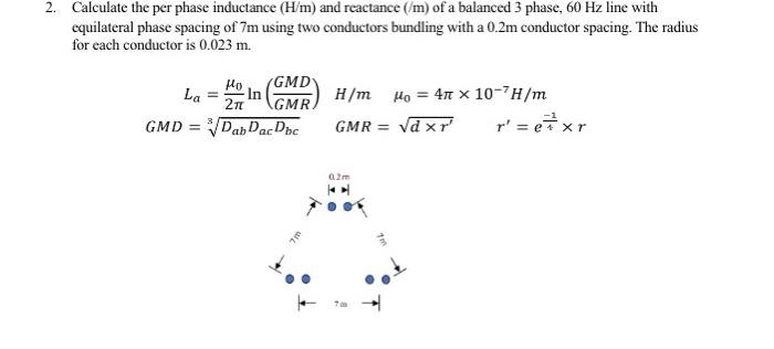 Solved Calculate The Per Phase Inductance H M And