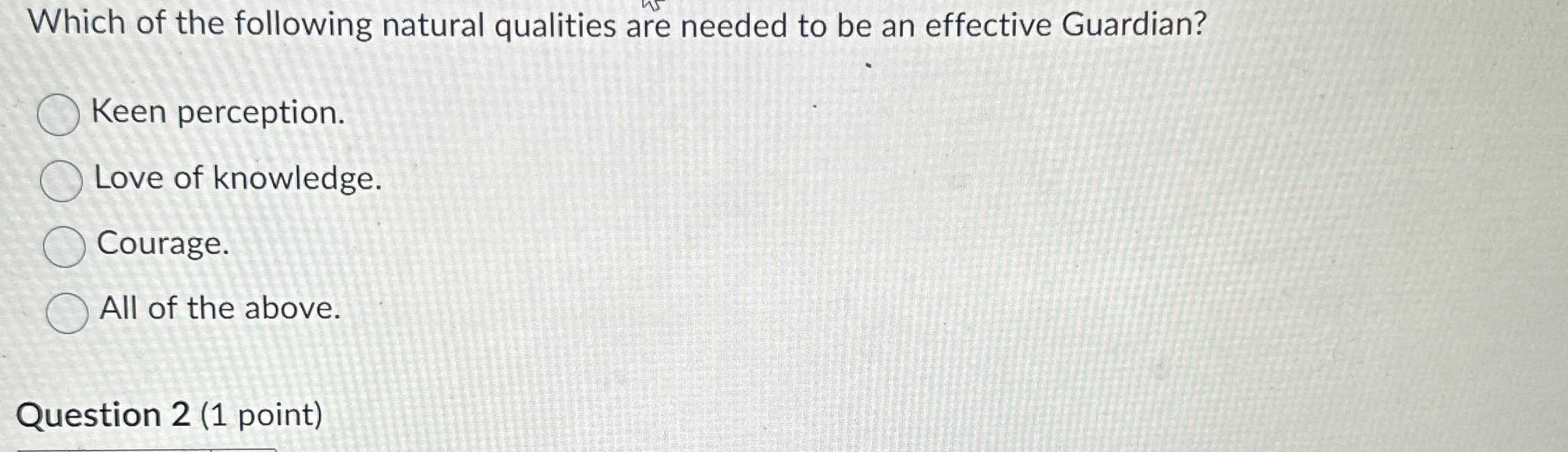 Solved Which of the following natural qualities are needed | Chegg.com