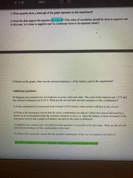 Solved Lab 3: Emf, Internal Resistance, and Terminal Voltage | Chegg.com