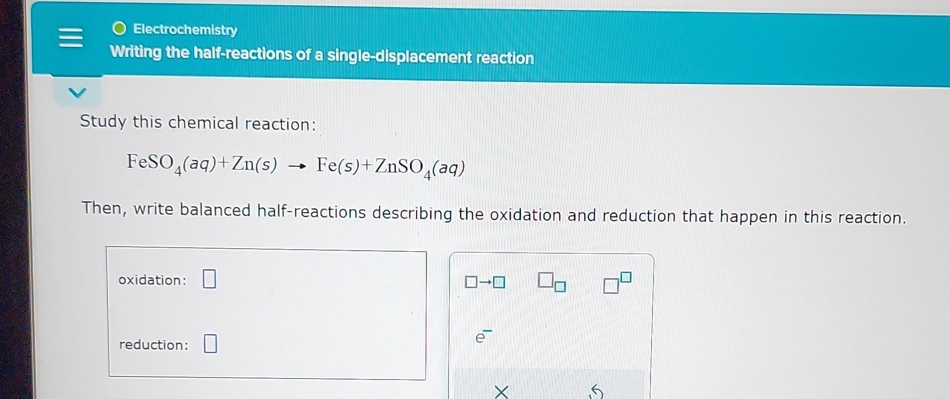 Solved Study this chemical reaction: | Chegg.com