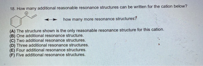 Solved 18. How many additional reasonable resonance | Chegg.com